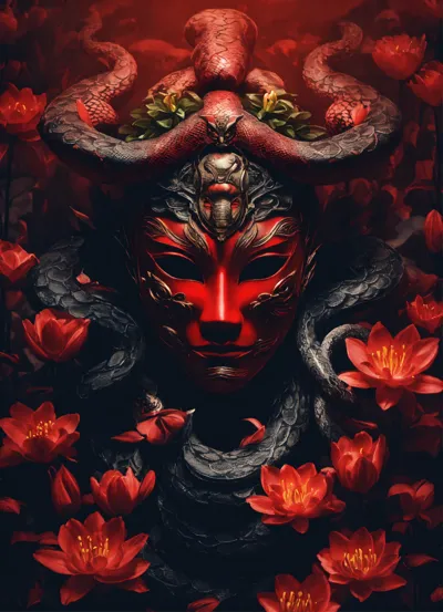 red demon samurai hueforge by Xasmukarman - MakerWorld