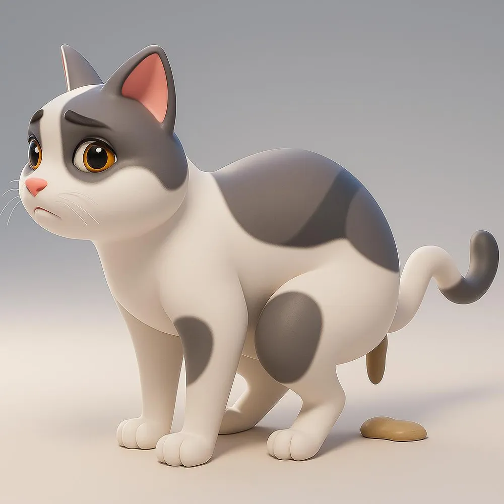 Pooping Cat by Bonetti Laseratelier MakerWorld: Download Free 3D Models