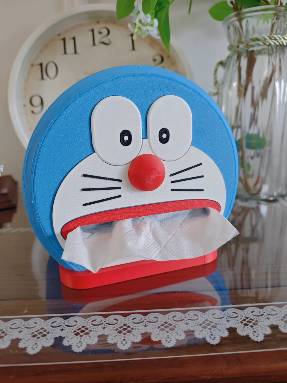 Doraemon Cartoon Tissue Box / Toilet Paper Holder, Wall-mountable ...