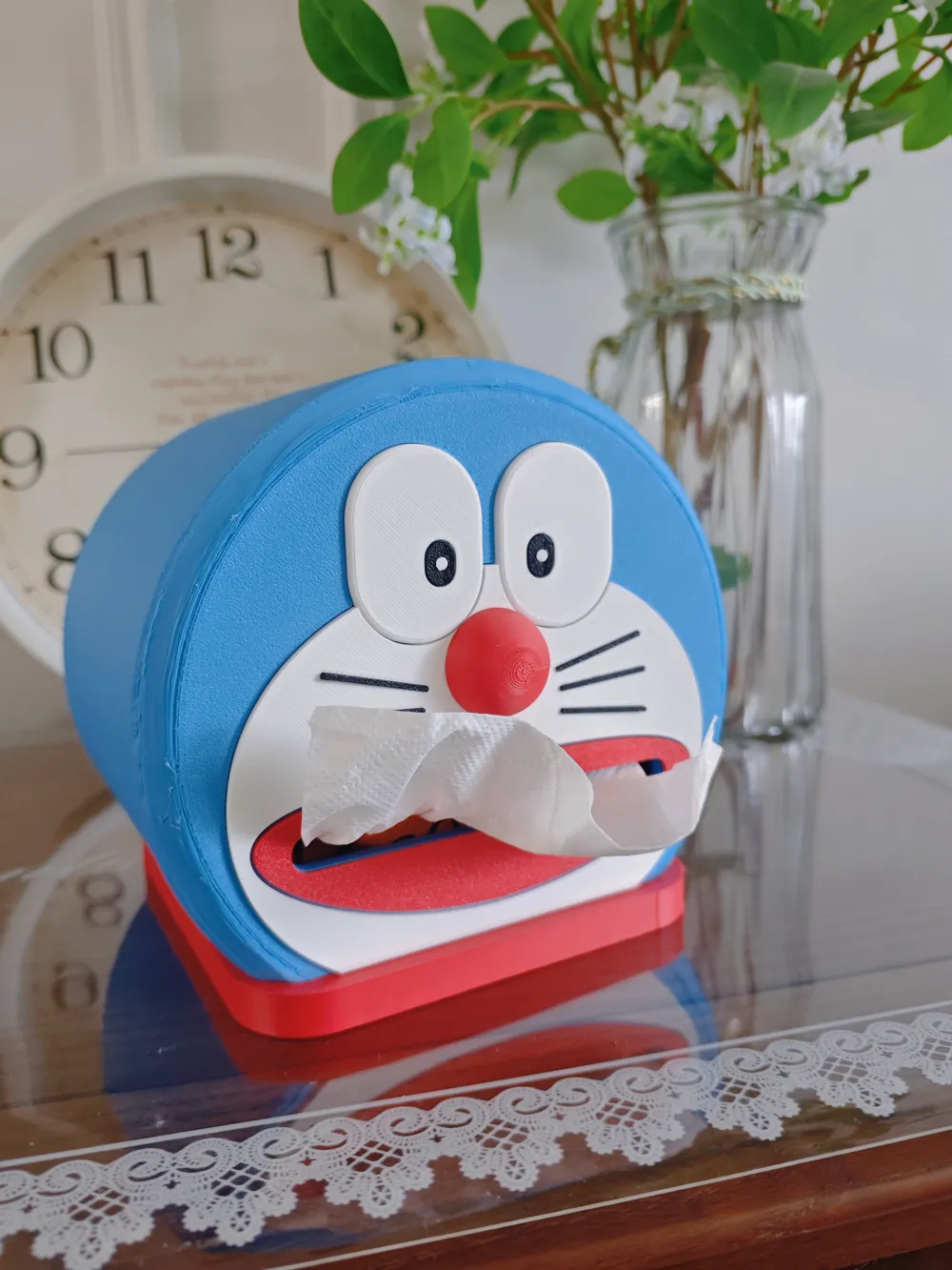 Doraemon Cartoon Tissue Box / Toilet Paper Holder, Wall-mountable ...