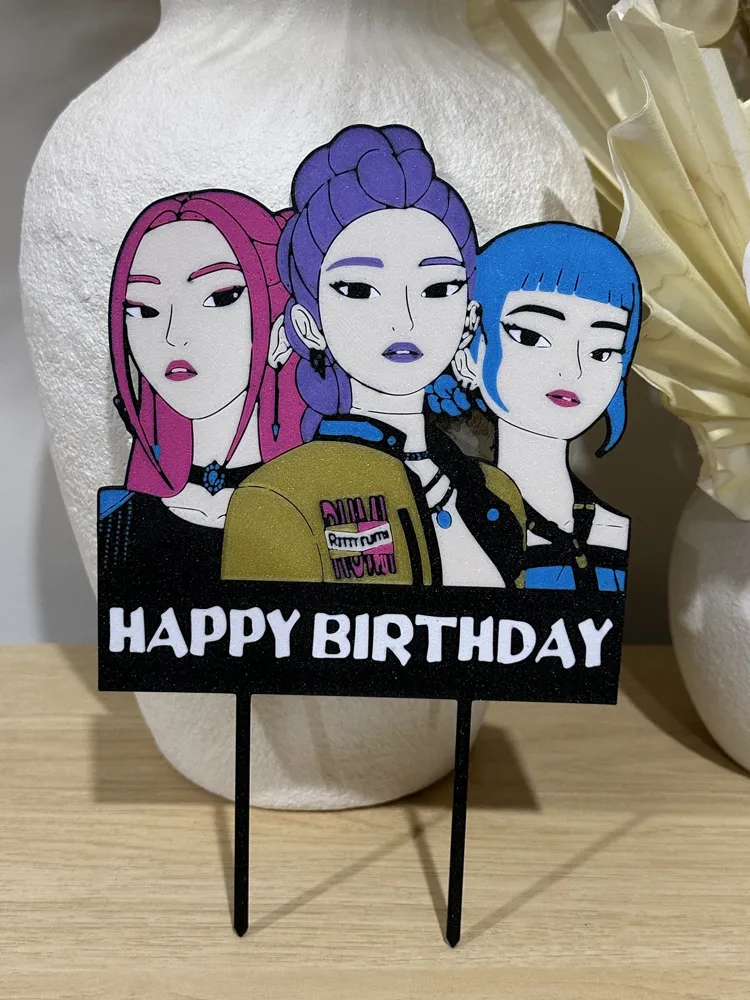 Kpop Cake Topper (Inspired) - Free 3D Print Model - MakerWorld