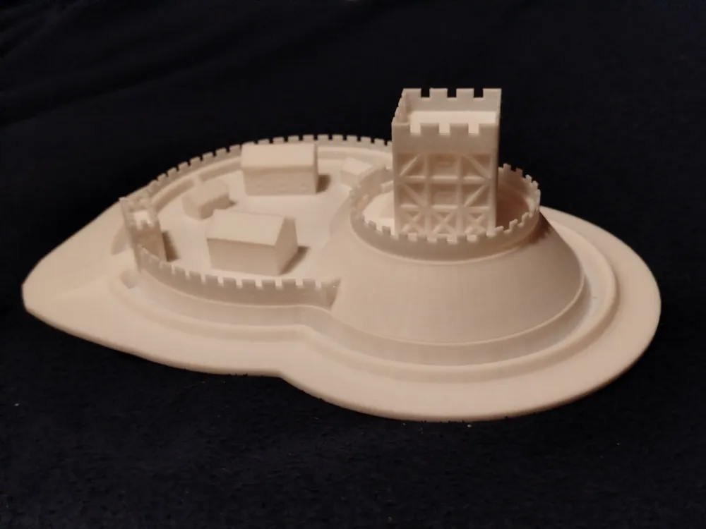 Early Norman Motte and Bailey Castle - Free 3D Print Model - MakerWorld