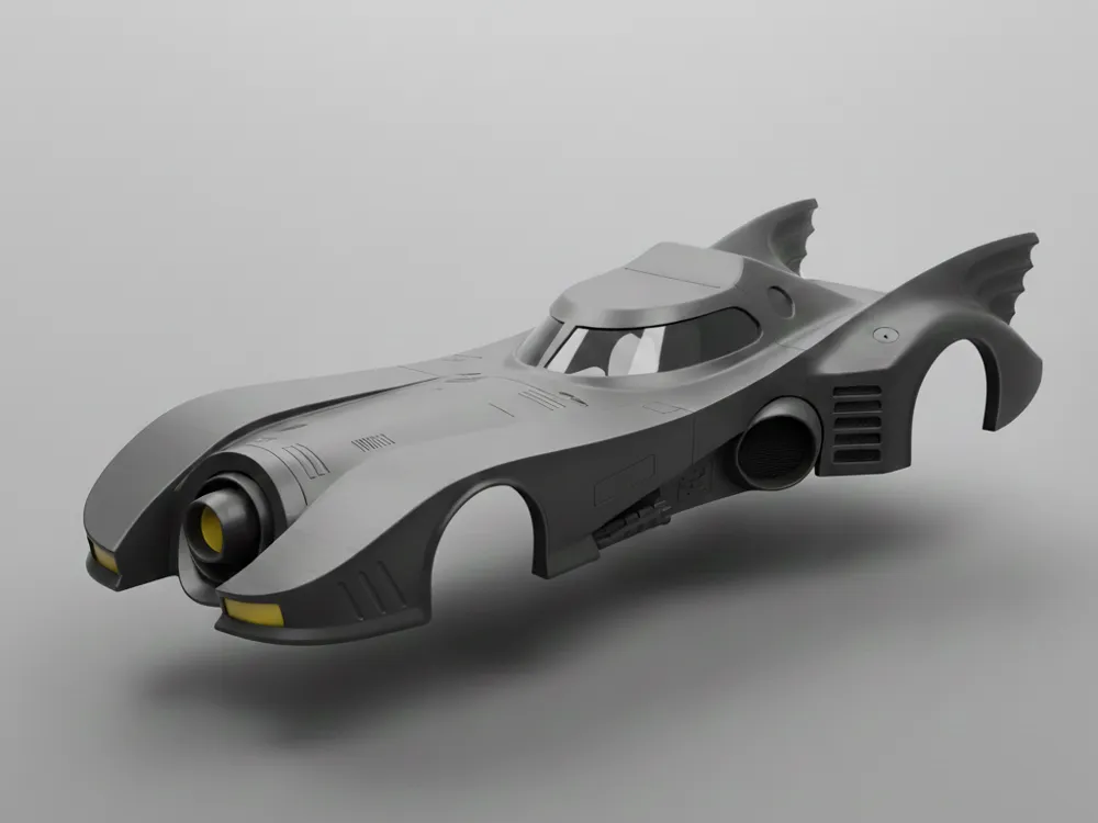 Batmobile Body Kyosho Mini-Z (1/28 Scale) - Free 3D Print Model ...