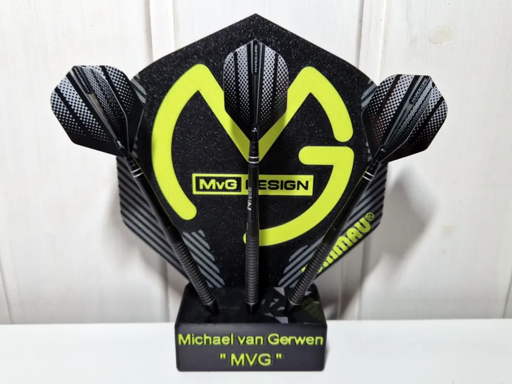 Darts Holder / Holder "Michael van Gerwen - MVG" - Free 3D Print Model ...