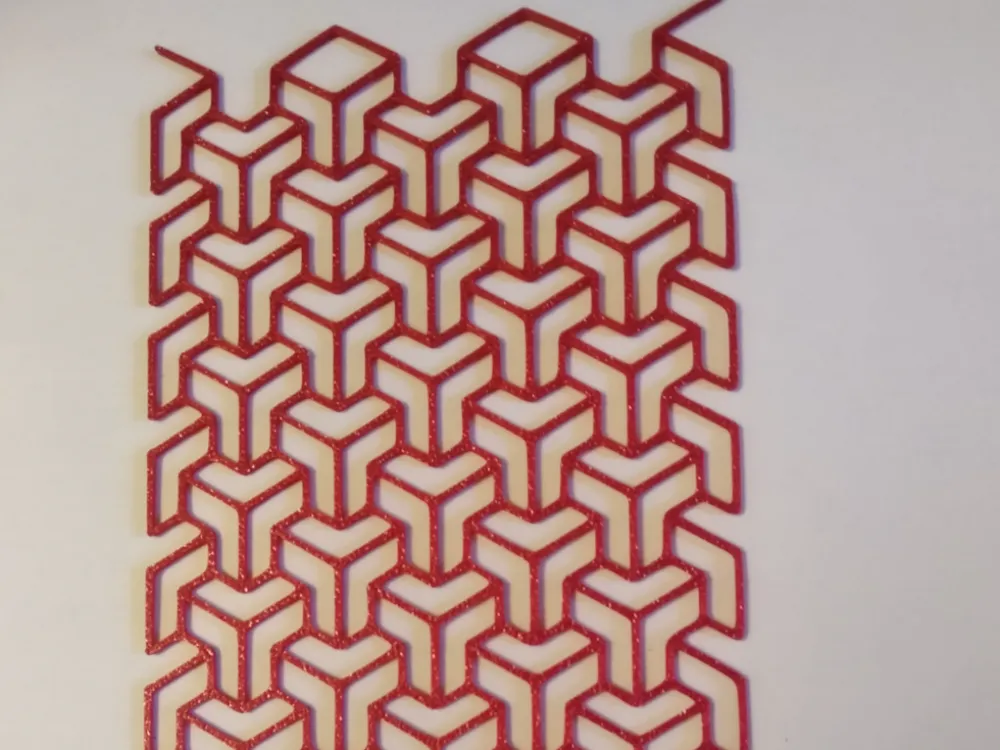 isometric cube stencil - Free 3D Print Model - MakerWorld