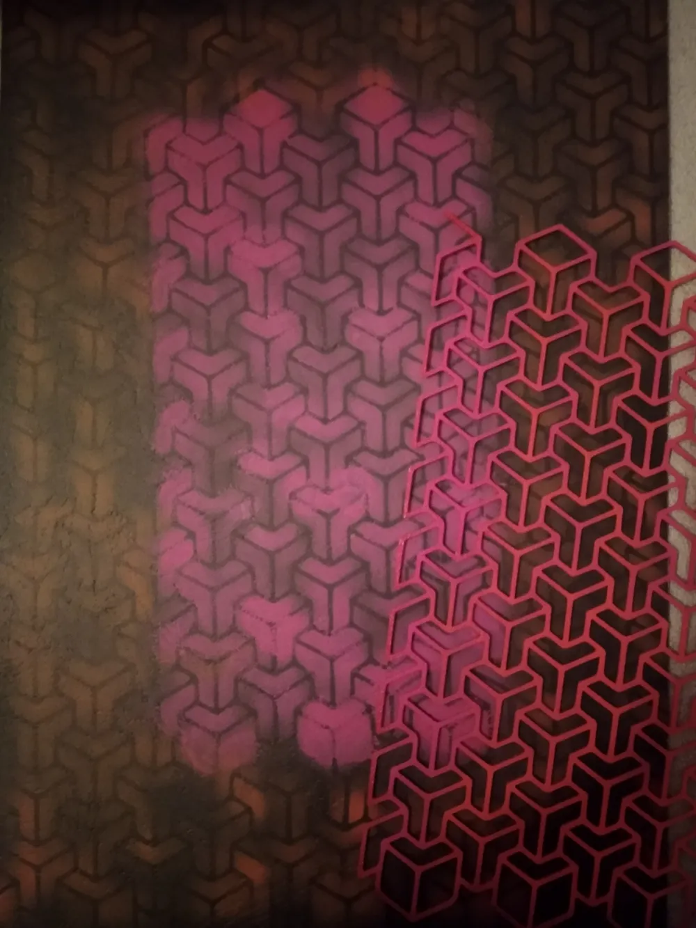 isometric cube stencil - Free 3D Print Model - MakerWorld