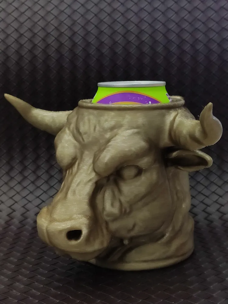 Bull Head Can Holder (0.5L + 12oz Cans) - Beer mug - Free 3D Print ...