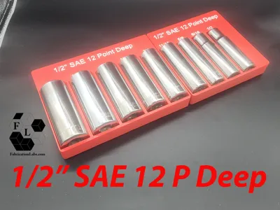 1/2" Drive SAE 6 Point deep gridfinity craftsman Remixed by Ryleymcc ...