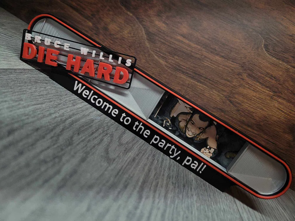 Die Hard movie logo sign by rajmaks MakerWorld: Download Free 3D Models
