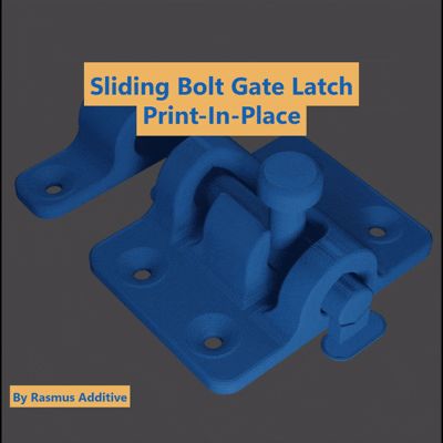 Print-In-Place Sliding Bolt Gate Latch (4 sizes!) by Rasmus Additive ...