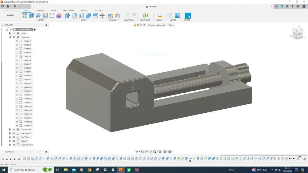 Large Sliding Jaw Vice by kevr102 - MakerWorld