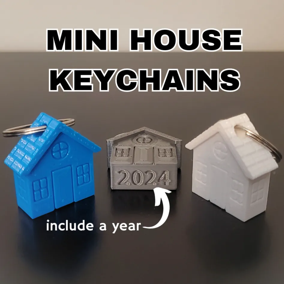 Mini House Keychains by Ziggy - MakerWorld