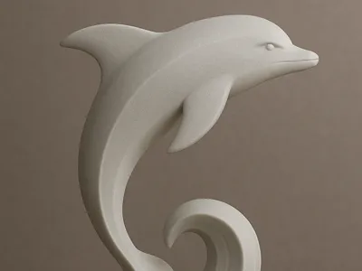 Elegant Dolphin Wave - Free 3D Print Model - MakerWorld