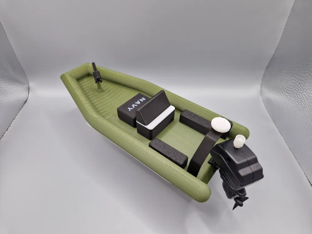 Military Inflatable boat for Kit 010 Wind-up Motor - Free 3D Print ...
