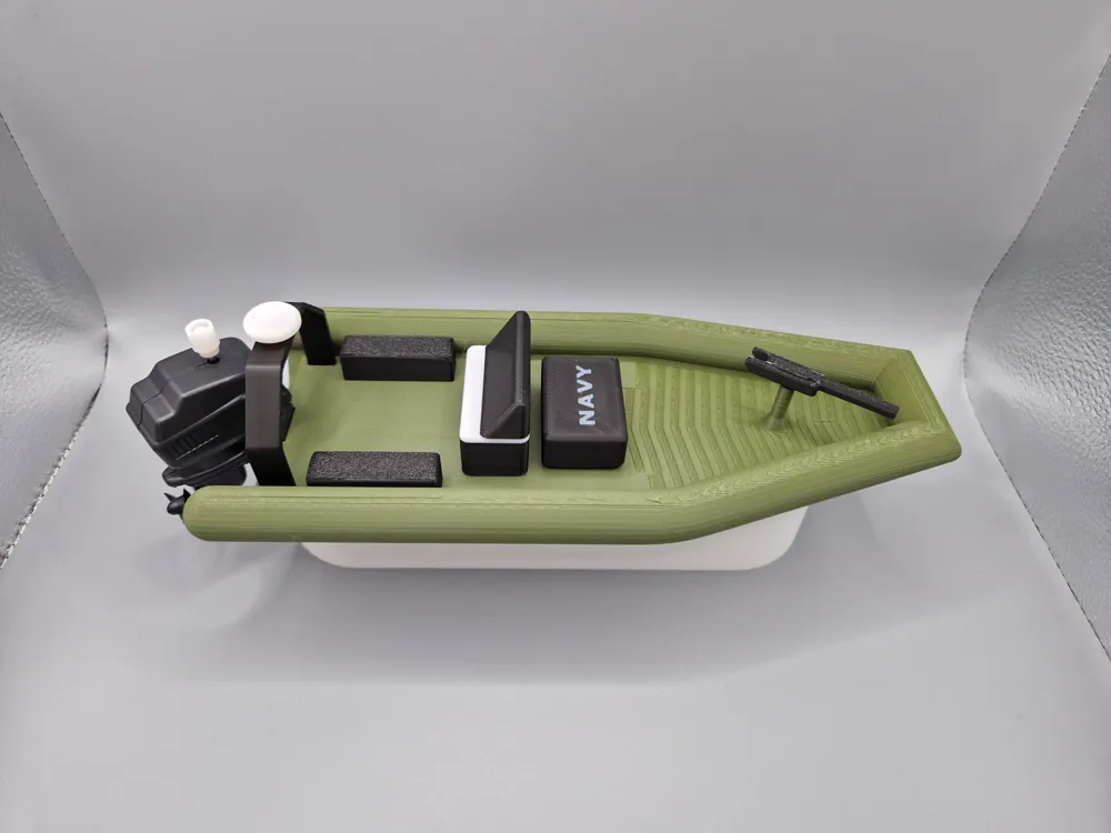 Military Inflatable boat for Kit 010 Wind-up Motor - Free 3D Print ...