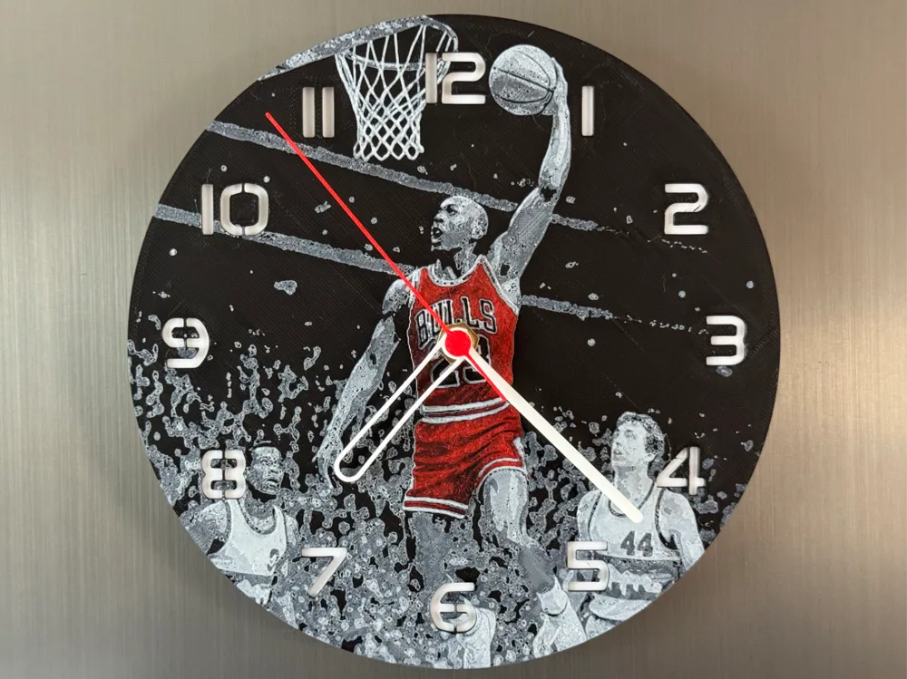 Wall/desk clock Michael Jordan by cP3D MakerWorld: Download Free 3D Models