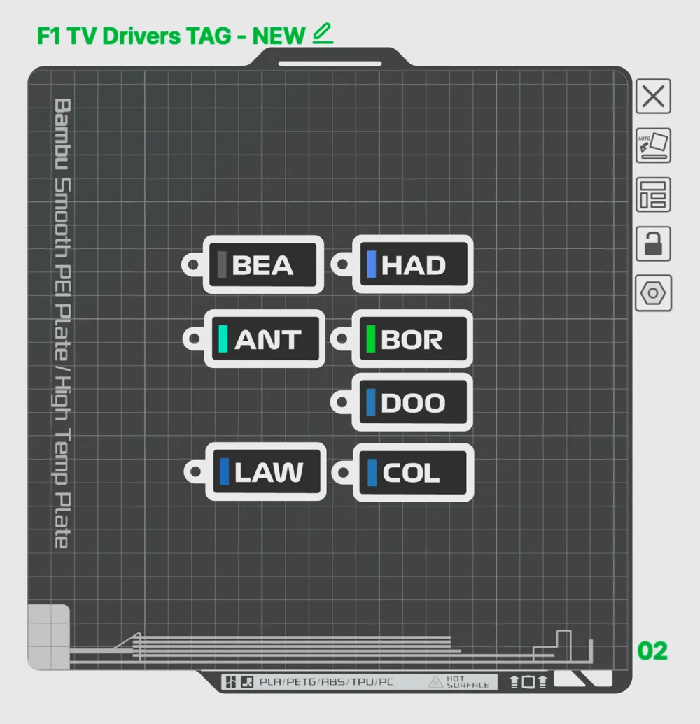 F1 Drivers Name TAG v5 - Free 3D Print Model - MakerWorld