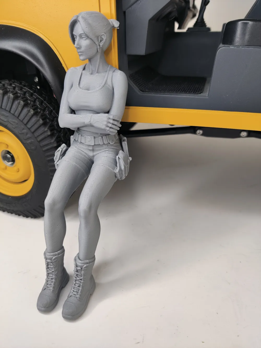 Girl Lara type sitting for rc scaler/crawler 1:10 - Free 3D Print Model ...