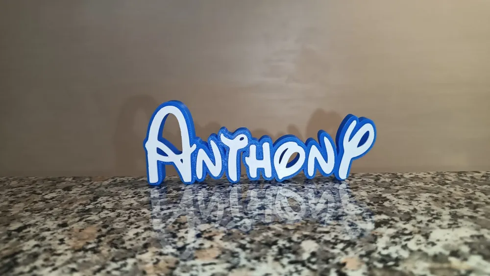 Plaque décorative personnalisée au prénom d'Anthony, sur le thème de ...