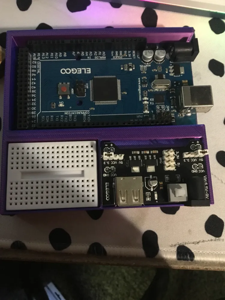 Arduino Mega + Breadboard + Power Supply by I just got a 3d printer ...