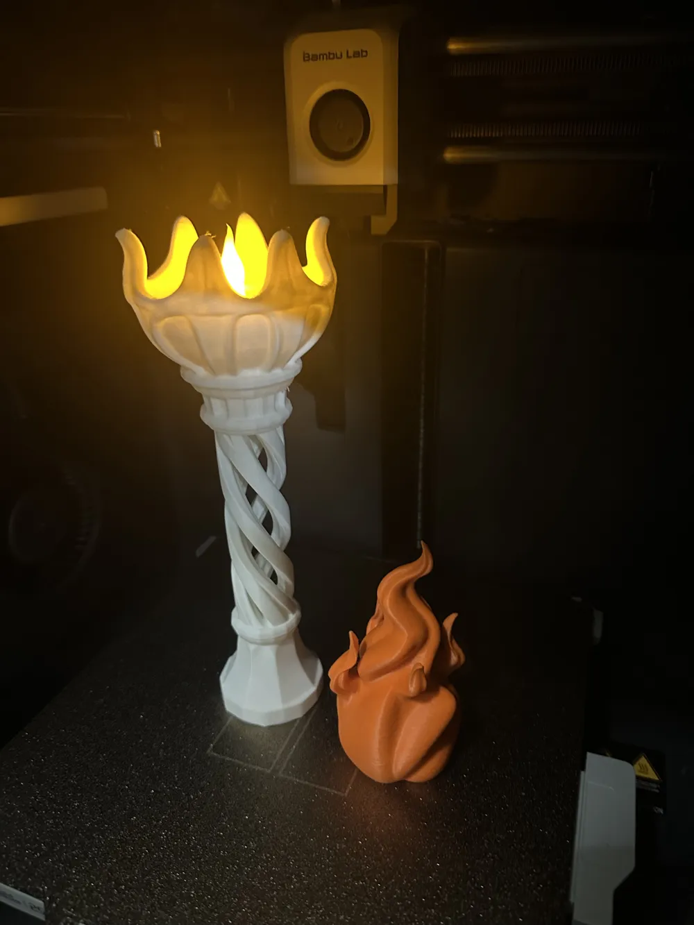 Twisted Torch with Hollow Illuminated Flame - Free 3D Print Model ...