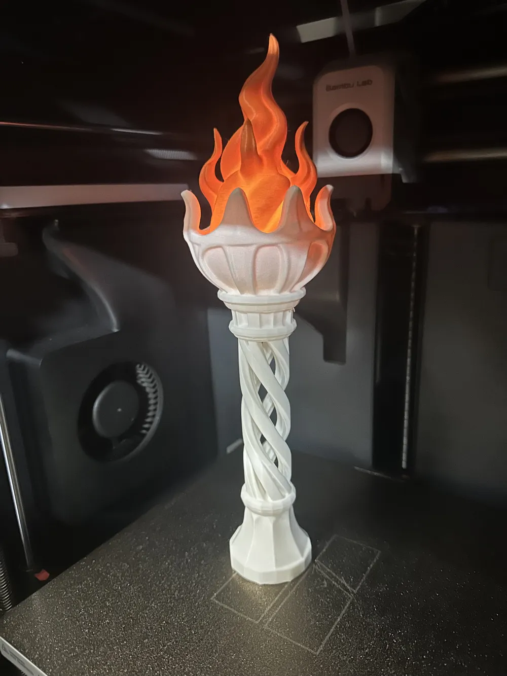 Twisted Torch with Hollow Illuminated Flame - Free 3D Print Model ...