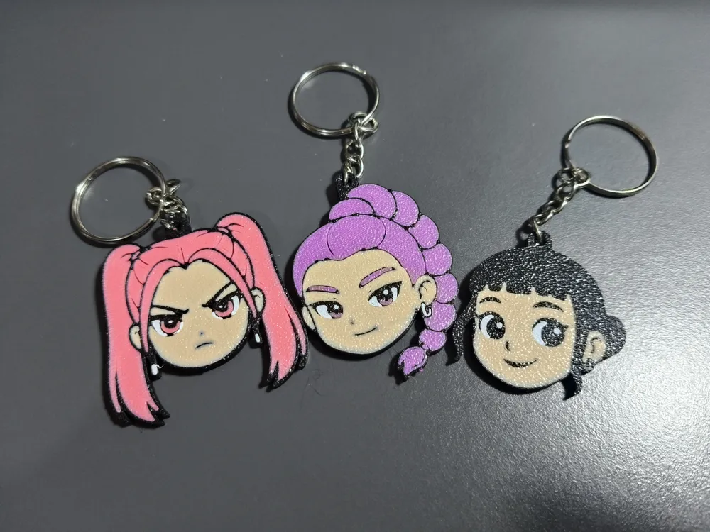 K-Pop Demon Hunters Netflix Huntrix Keychains by By_Ced MakerWorld ...