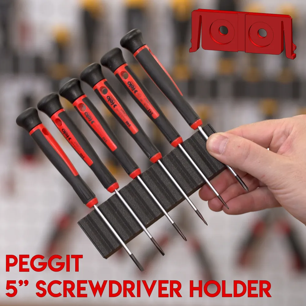 Peggit - 5" Magnetic Screwdriver Holder by RobertCowanDIY MakerWorld ...