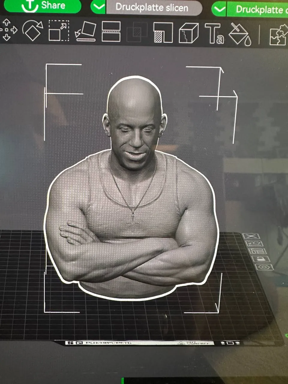 Bust Vin Diesel by Printwarrior - MakerWorld