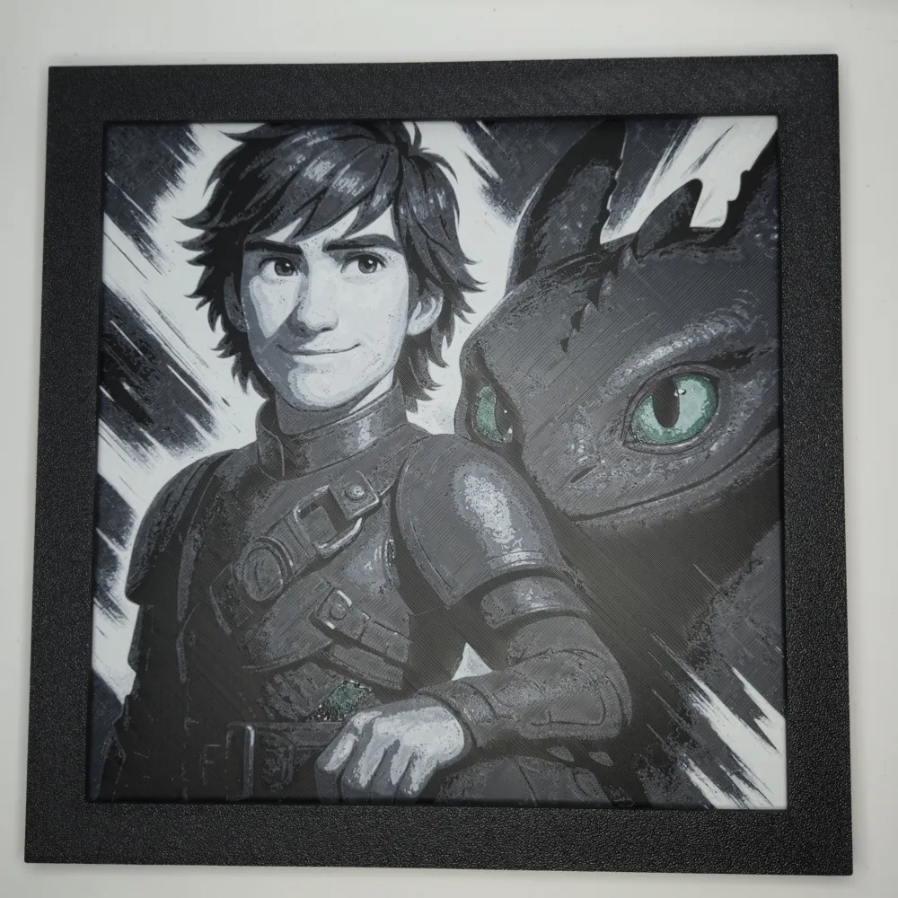 Hiccup & Toothless Hueforge by LoFi Layers MakerWorld: Download Free 3D ...