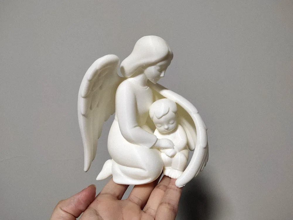 Angels Protect Children Sculptur Decoration - Free 3D Print Model ...