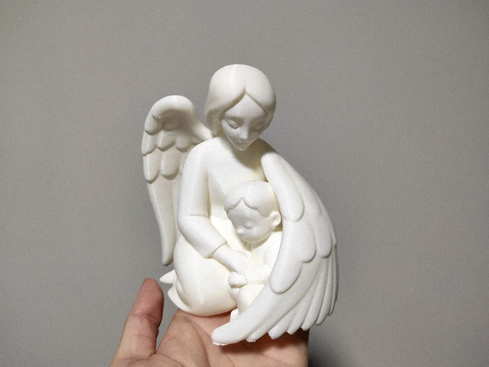Angels Protect Children Sculptur Decoration - Free 3D Print Model ...
