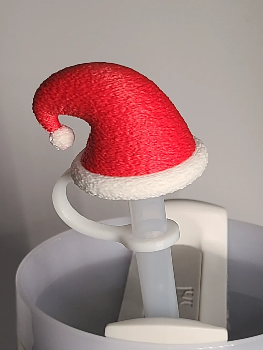 Santa Hat Straw Topper by ABC3DPRINTS - MakerWorld