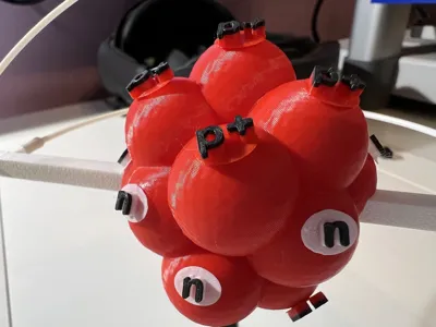 Oxygen Atom model with labels Remixed by mb_yanuszka MakerWorld ...