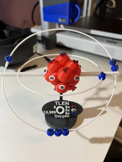 Oxygen Atom model with labels Remixed by mb_yanuszka MakerWorld ...