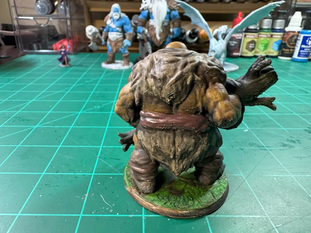 Hill Giant with tree club: DnD D&D Pathfinder Mini - Free 3D Print ...