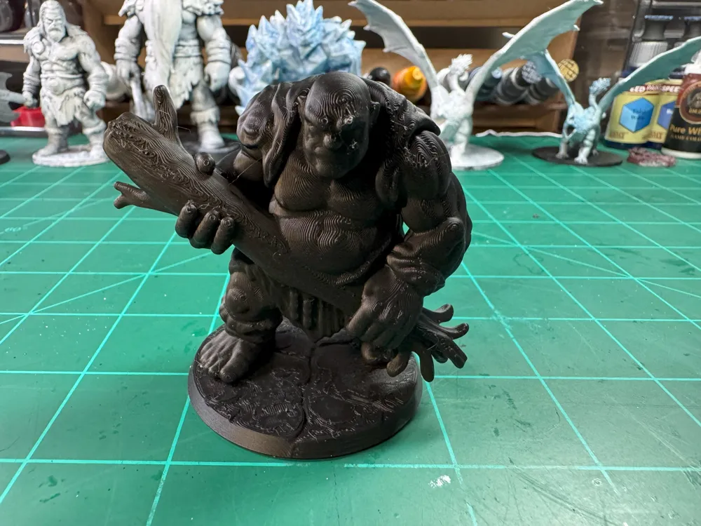 Hill Giant with tree club: DnD D&D Pathfinder Mini - Free 3D Print ...