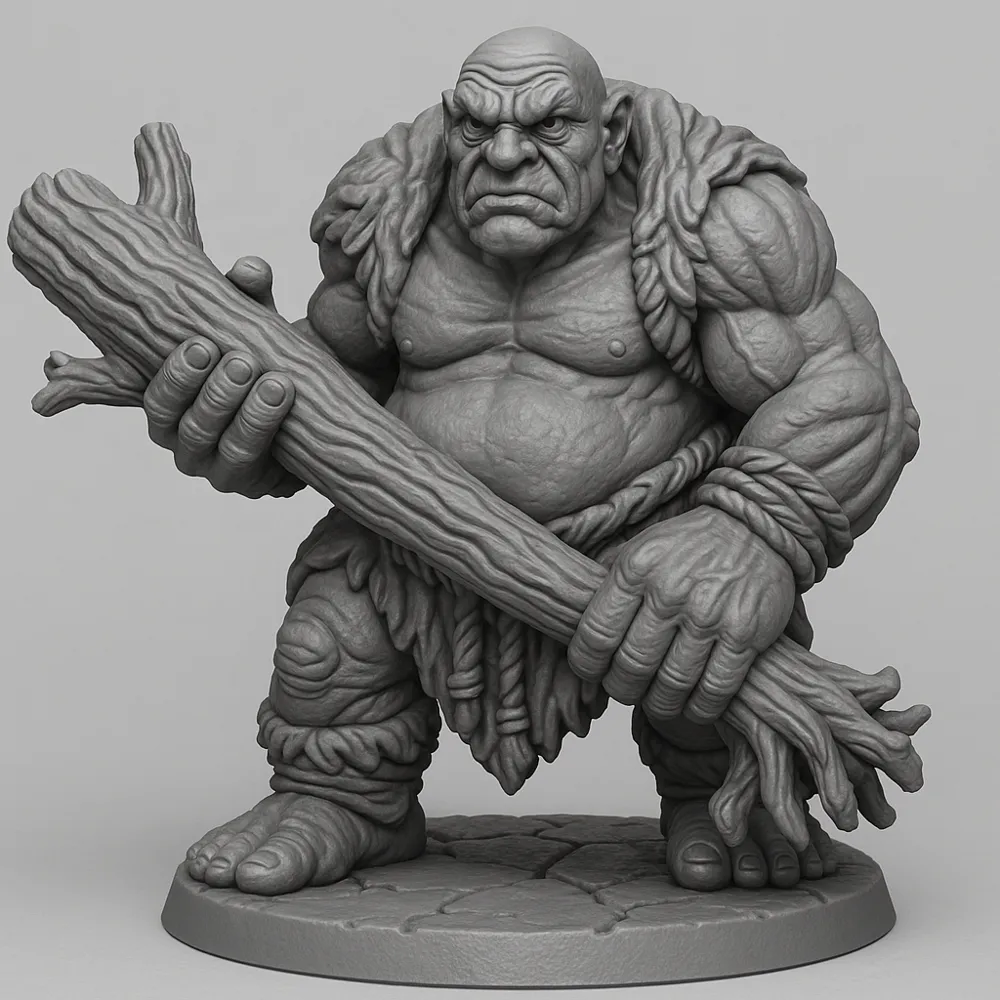 Gigante de la Colina con garrote de árbol: DnD D&D Pathfinder Mini por ...