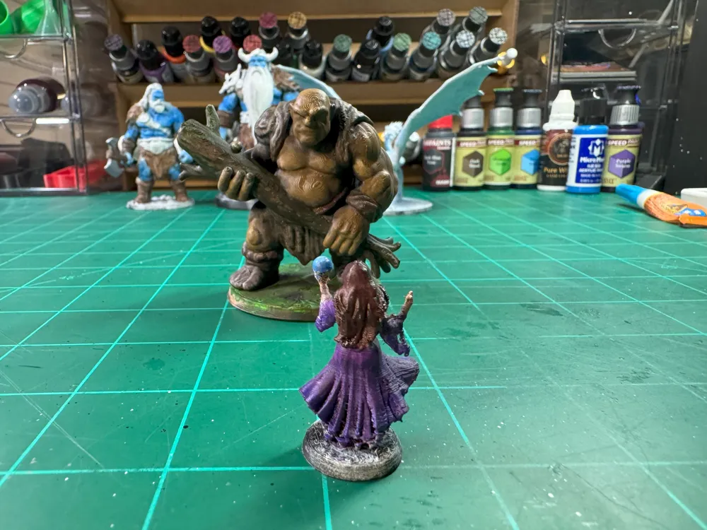 Hill Giant with tree club: DnD D&D Pathfinder Mini - Free 3D Print ...