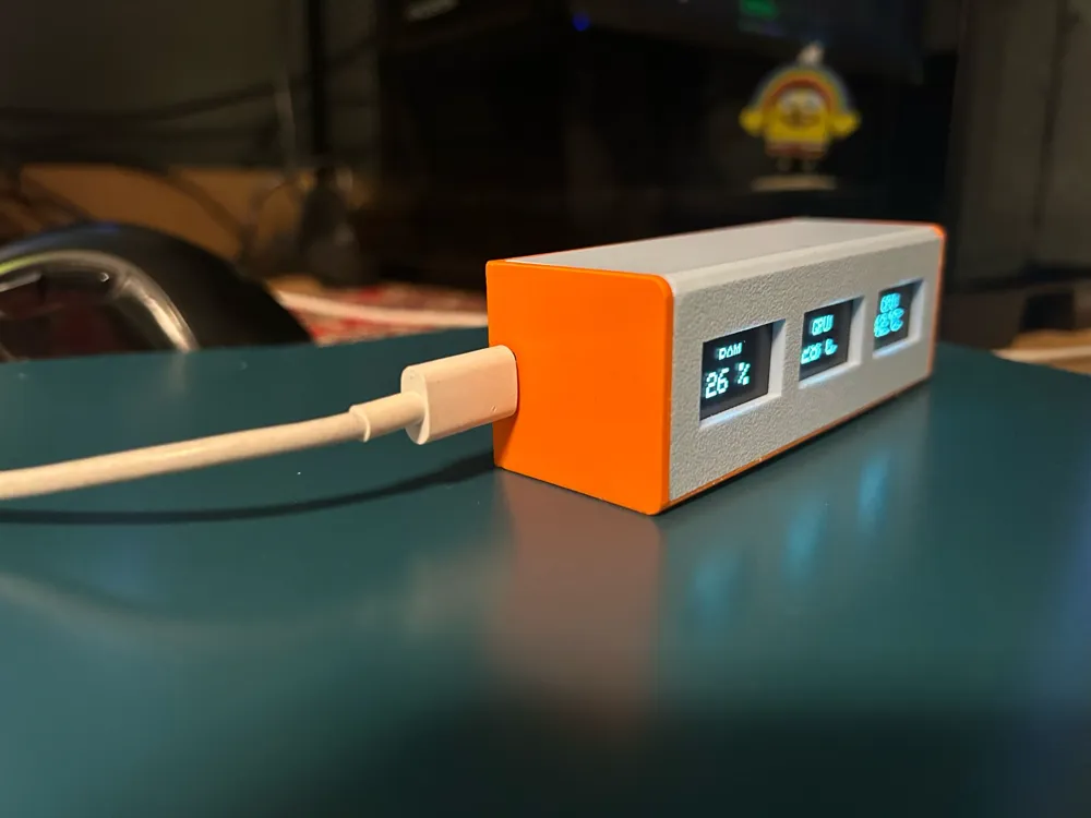 Case for 3 OLED SSD1306 displays and ESP32 chip by ChuckborisMakerWorld ...