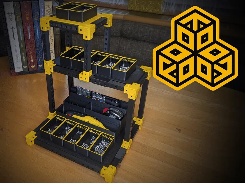 Modular Gridfinity Shelf for HomeRacker - Free 3D Print Model - MakerWorld
