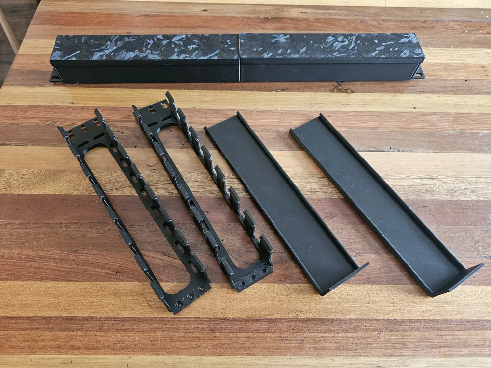 19in Server Rack Mount Cable Finger Basket Channel - Free 3D Print ...