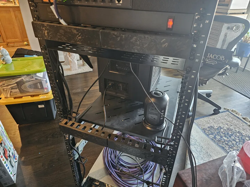 19in Server Rack Mount Cable Finger Basket Channel - Free 3D Print ...