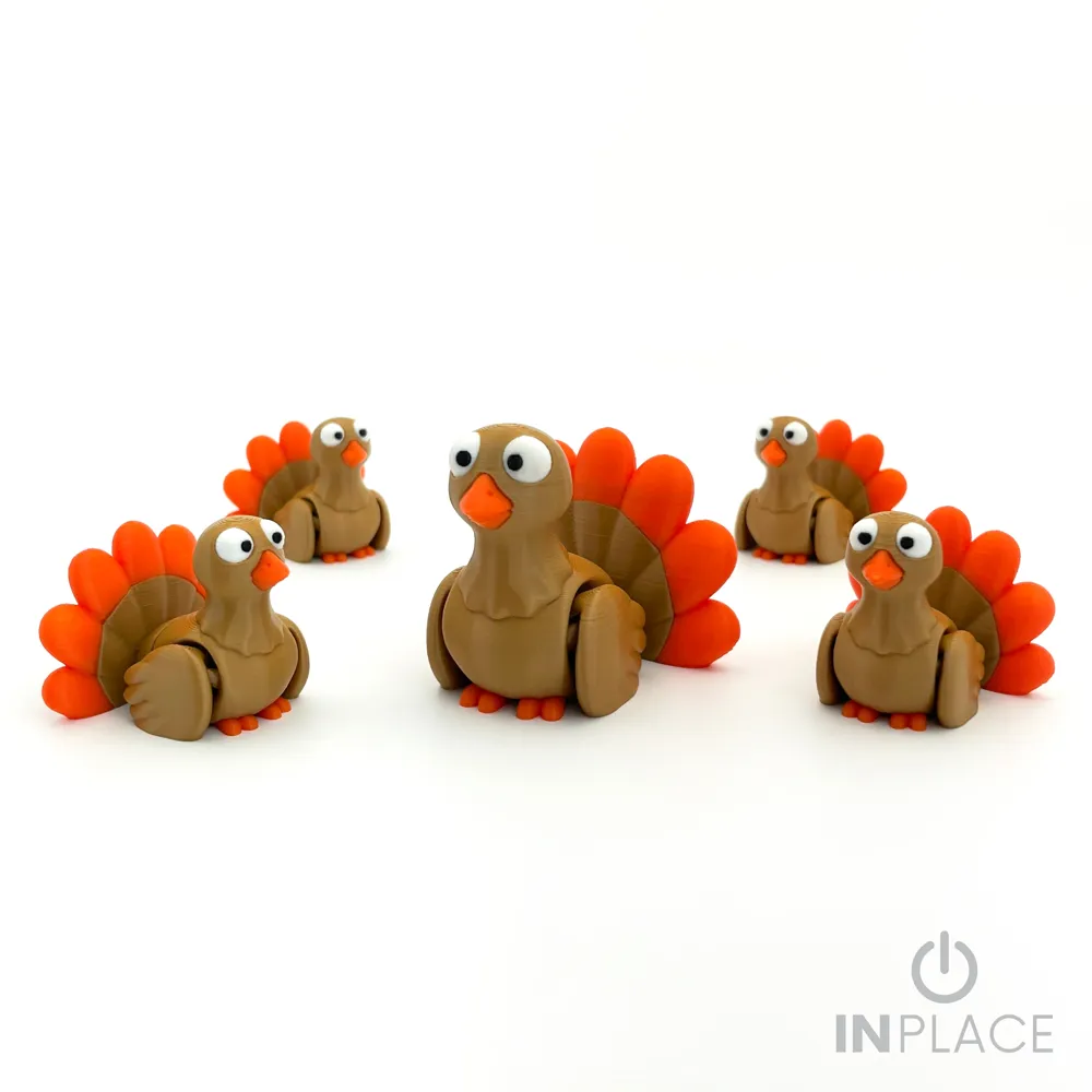 Cute Turkey Articulated by InPlace MakerWorld: Download Free 3D Models