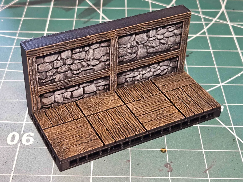 OpenForge Wooden Wall Tiles (Stone) Remixed by Yandalf MakerWorld: Download Free 3D Models