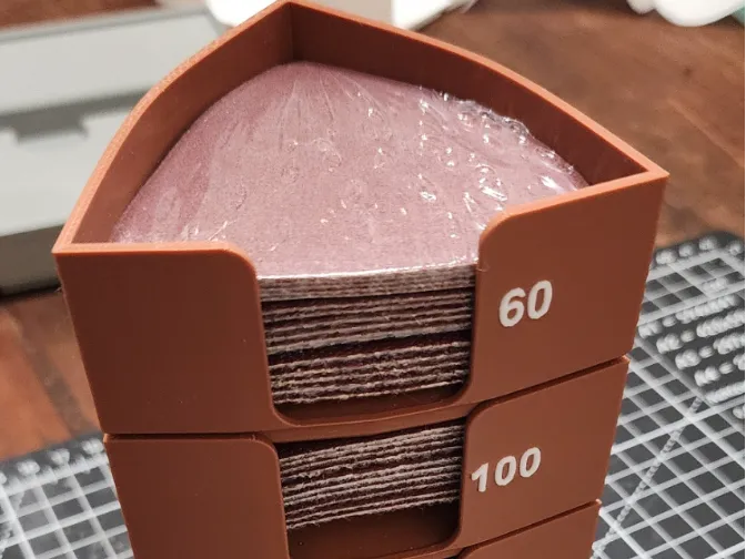 Small Triangle Stackable Sand Paper Holder by Dehydrate7 - MakerWorld