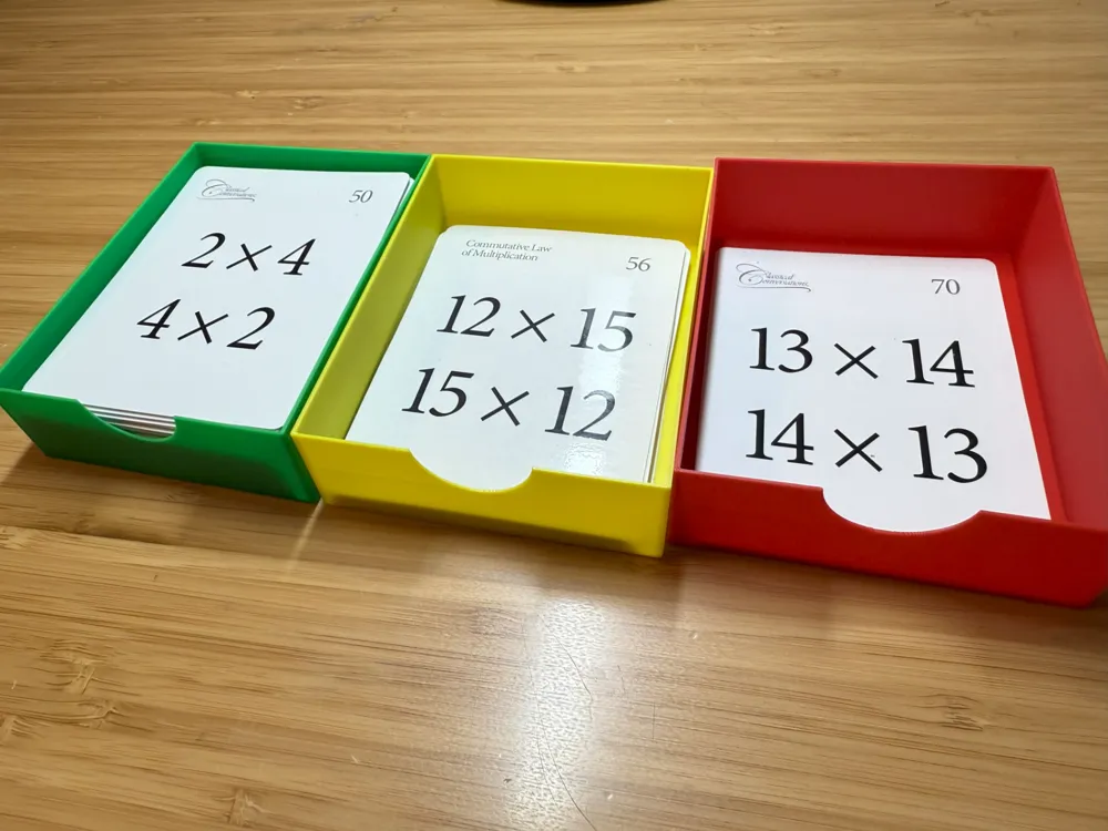 Homeschool Math Flashcard colorway bins by jdomeck - MakerWorld