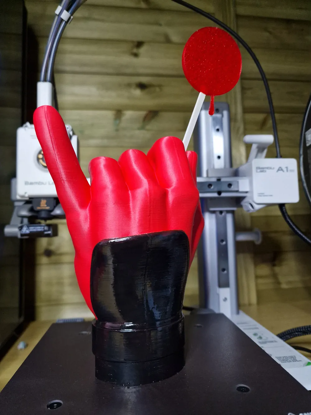 Deadpool Lollipop - Deadpool Heroic Hand by 3DomSculpts - MakerWorld