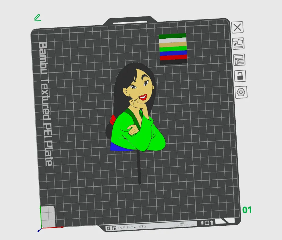 Topper de pastel de Mulan por NFORCE3DMakerWorld: Descarga Modelos 3D ...