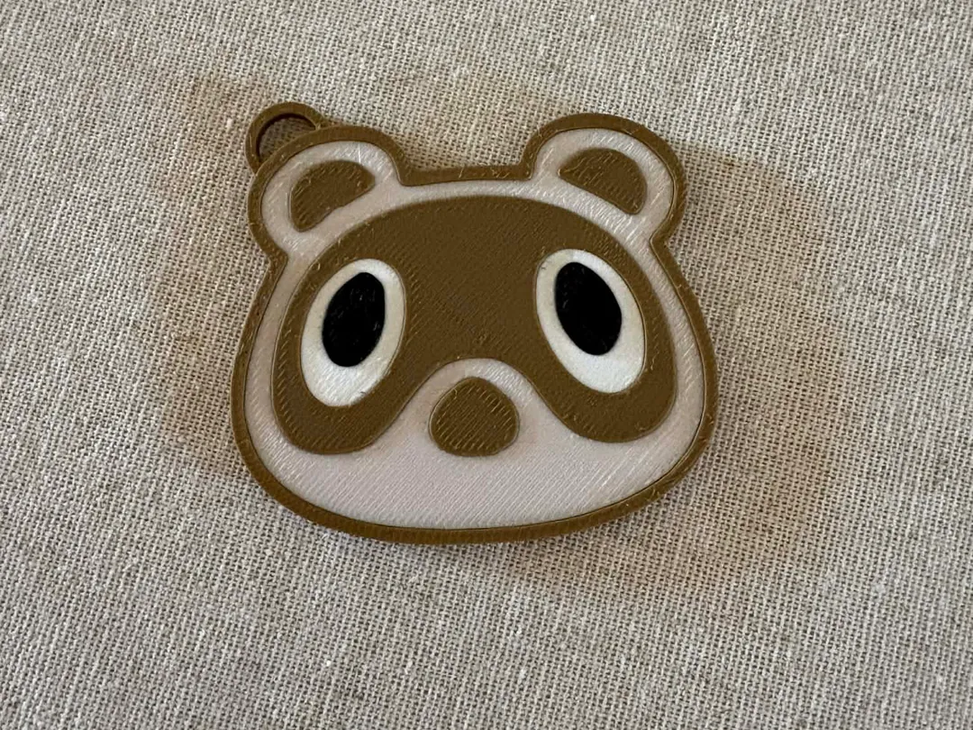 Llavero/Etiqueta de mapache residente de la isla - Modelo de impresión ...